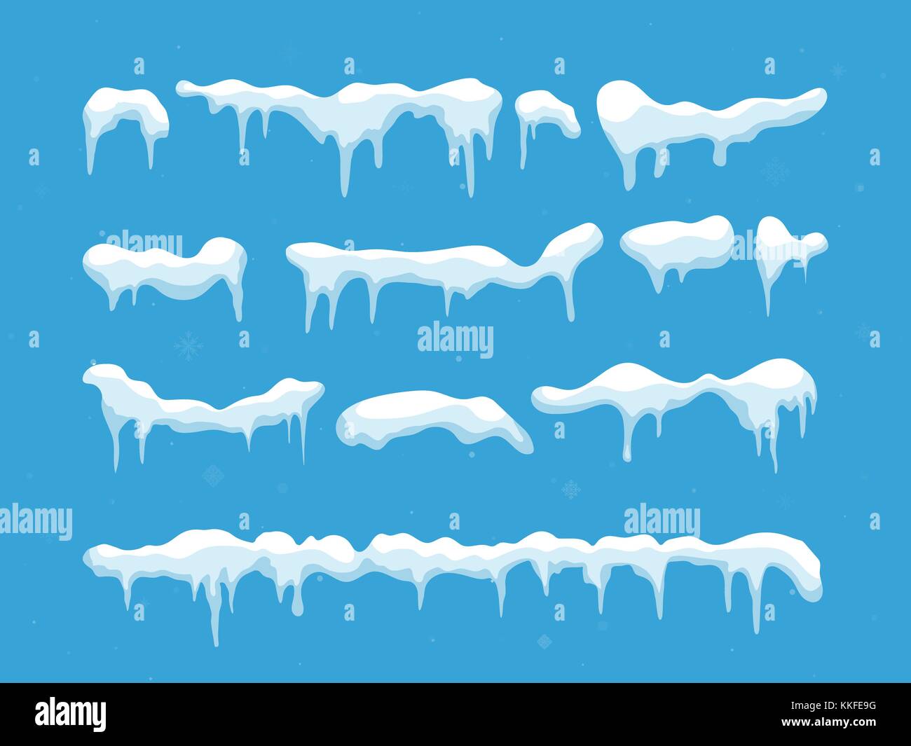 Snow, ice cap. Snowfall with snowflakes. Winter season. Isolated on ...