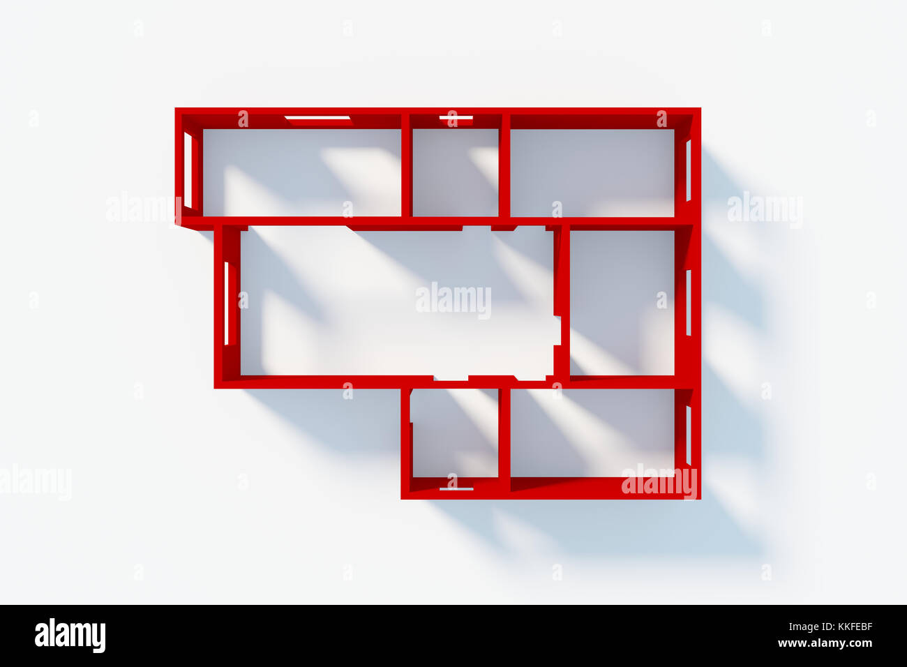 Paper Model Of Apartment, floor plan Stock Photo - Alamy