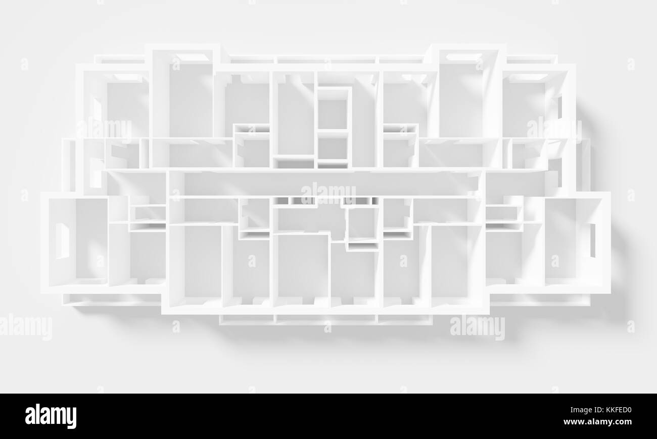 Paper Model Of Apartment, floor plan Stock Photo - Alamy