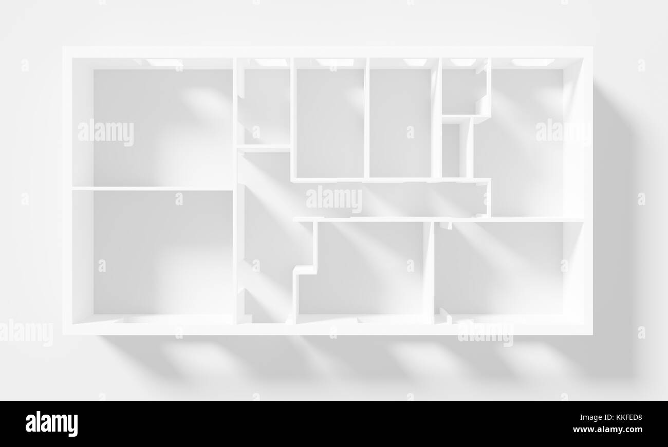 Paper Model Of Apartment, floor plan Stock Photo - Alamy