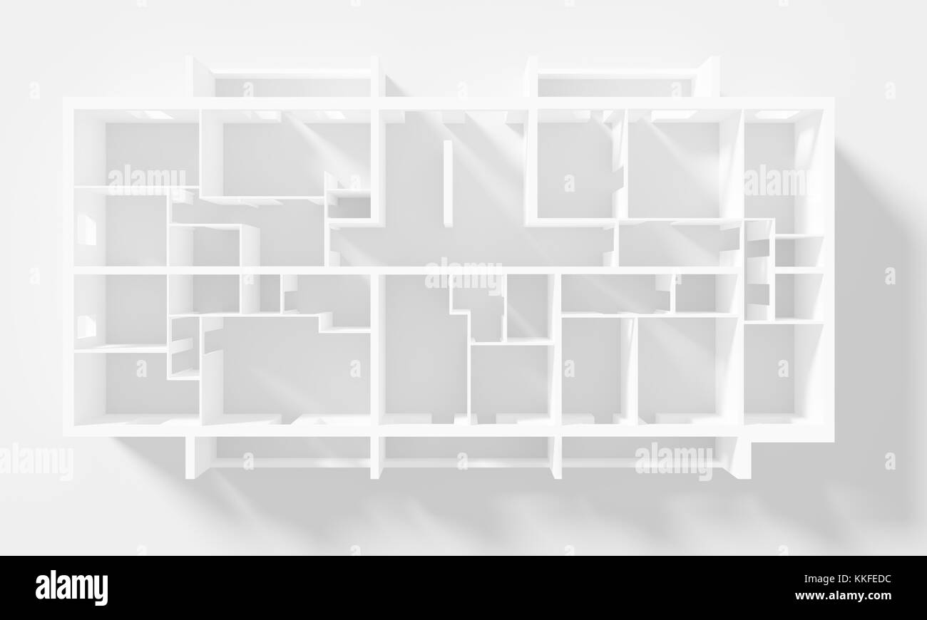 Paper Model Of Apartment, floor plan Stock Photo - Alamy