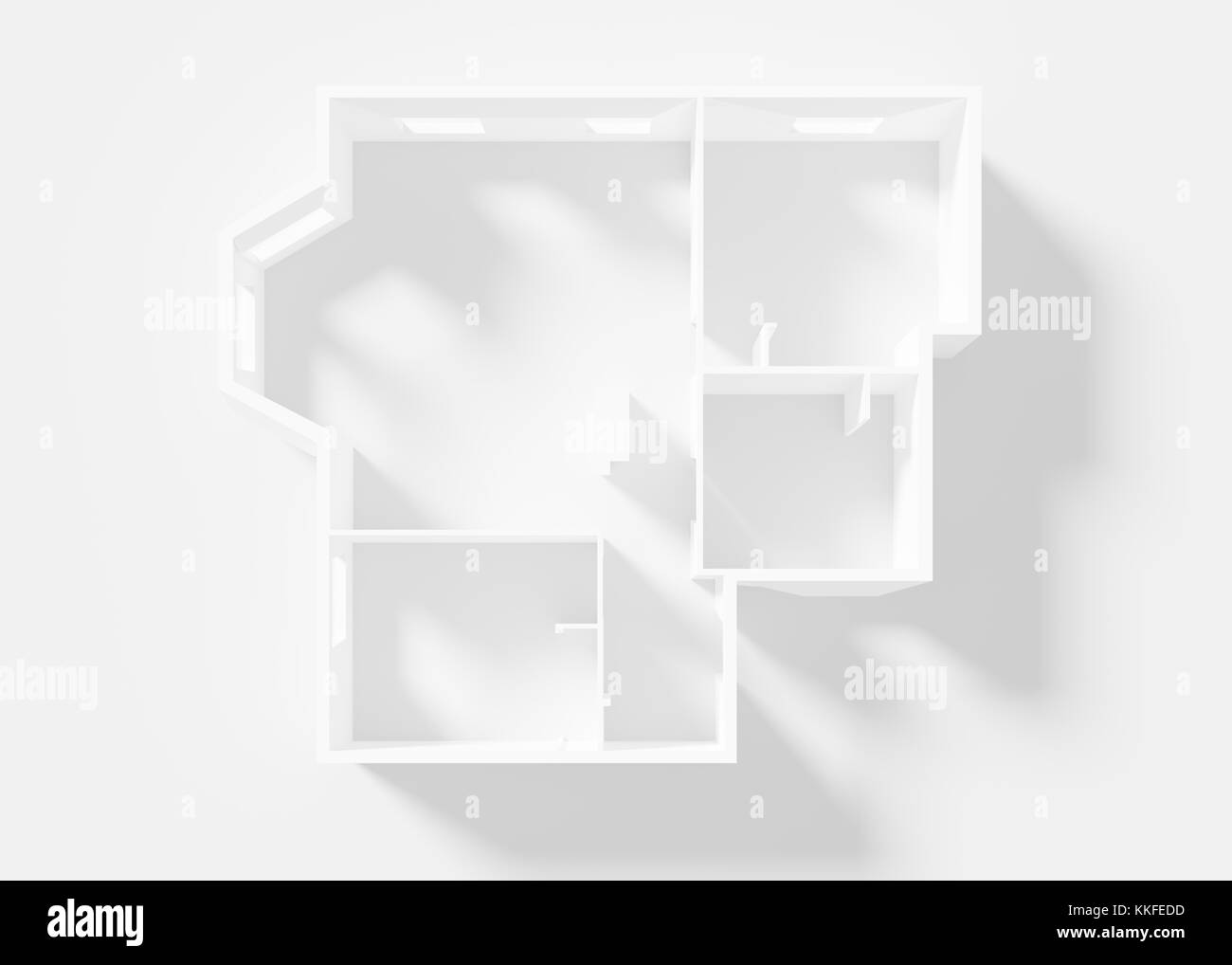 Paper Model Of Apartment, floor plan Stock Photo - Alamy
