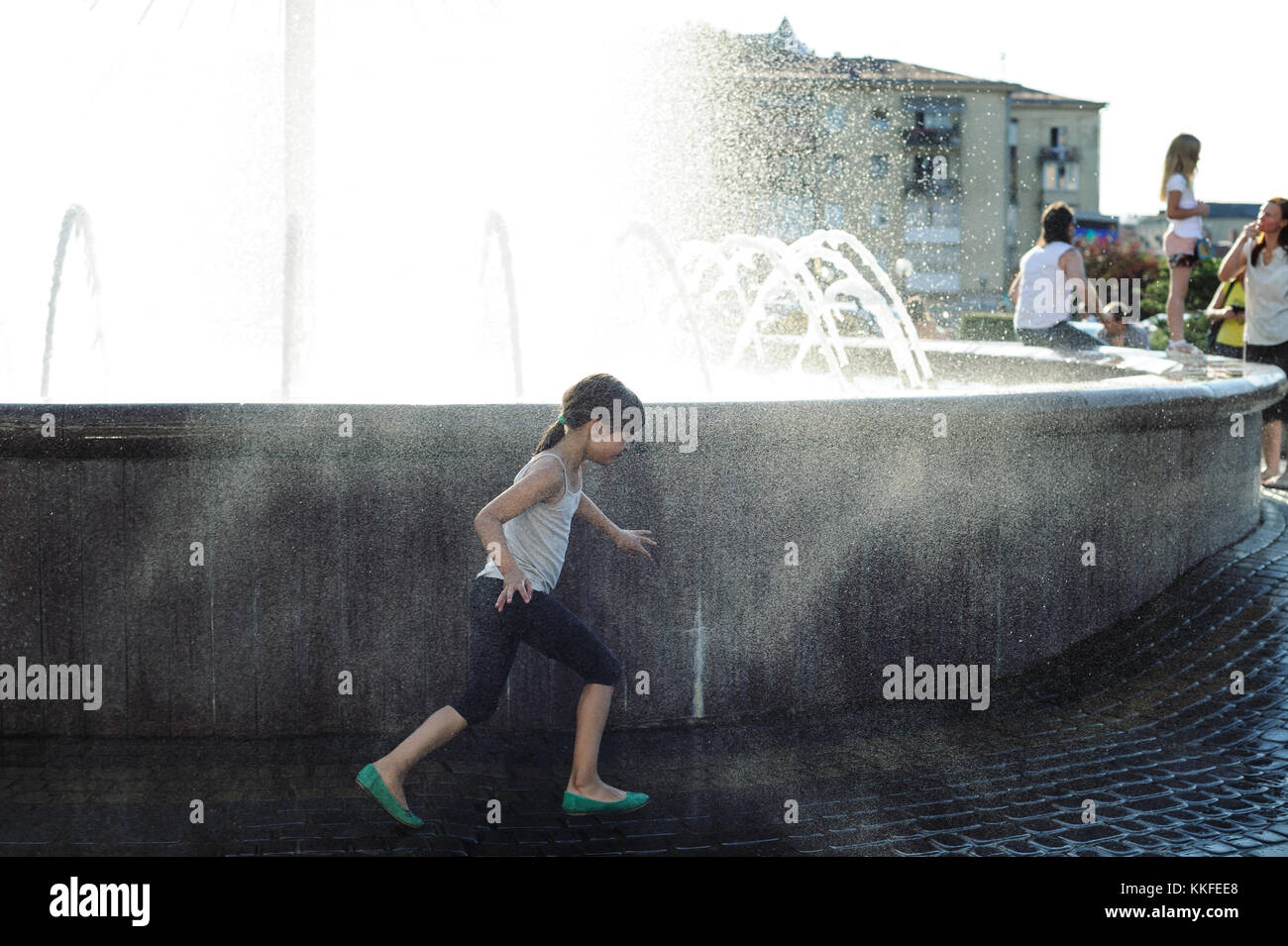 Ivano Frankivsk, Ukraine, June 18, 2017. The seven-year-old girl is ...
