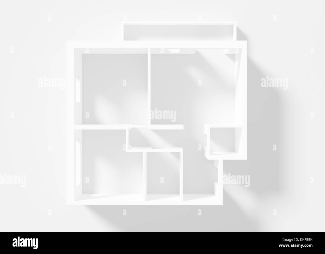 Paper Model Of Apartment, floor plan Stock Photo - Alamy
