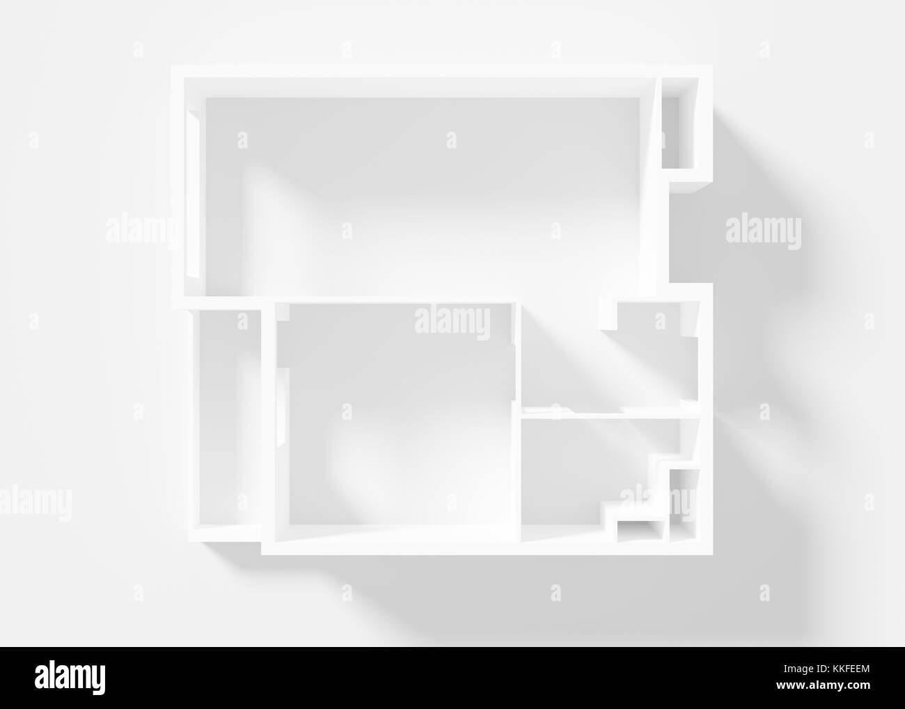 Paper Model Of Apartment, floor plan Stock Photo - Alamy