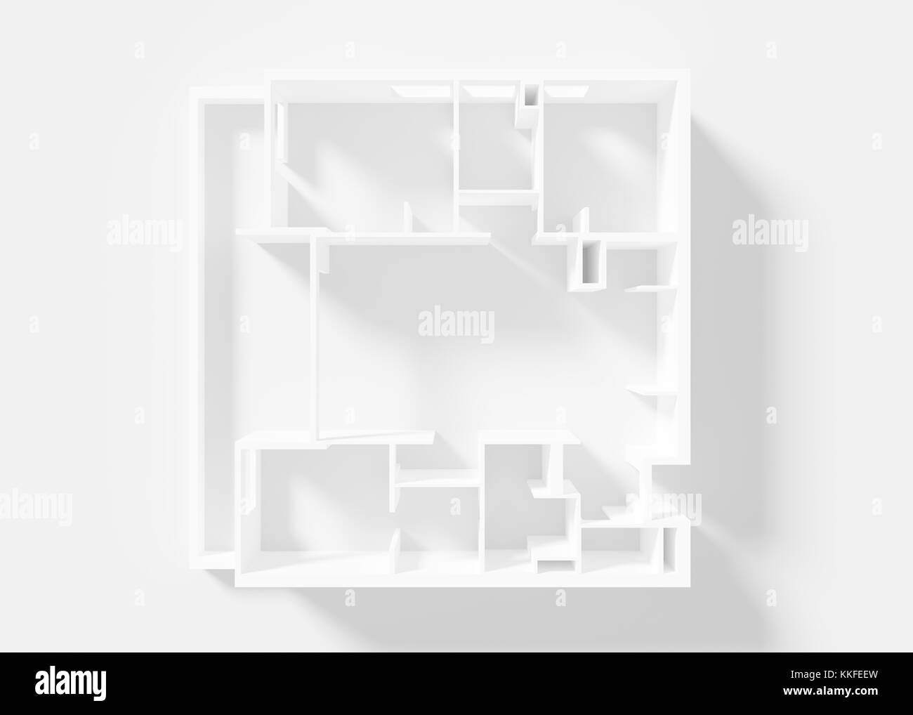 Paper Model Of Apartment, floor plan Stock Photo - Alamy