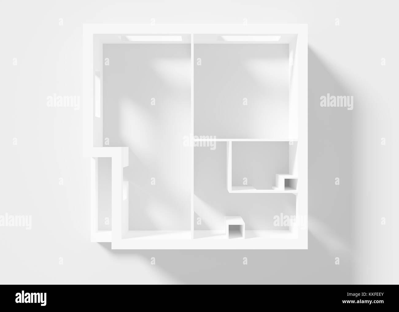 Paper Model Of Apartment, floor plan Stock Photo - Alamy