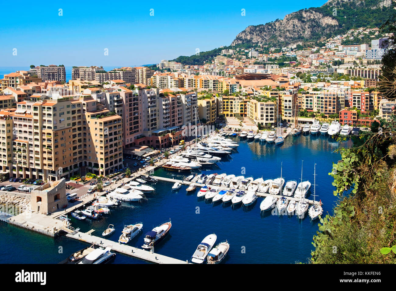 the port of fontvieille harbor in the principality of monaco Stock ...