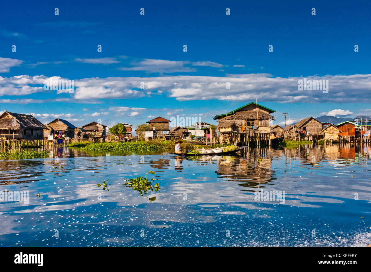 A village on the Inle Lake, Taunggyi, Myanmar Stock Photo - Alamy