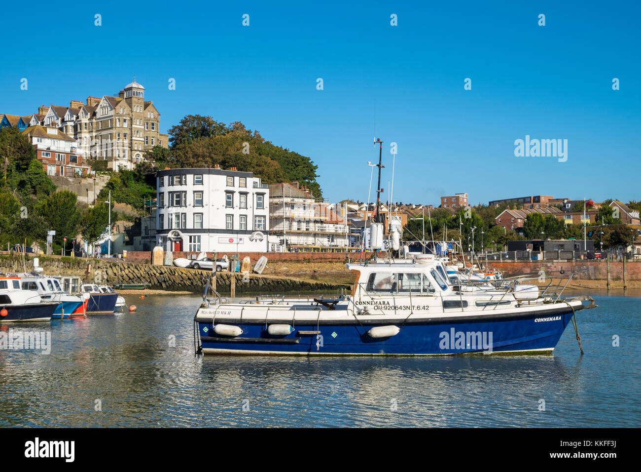 Folkestone harbour and views of the town, Kent UK Stock Photo - Alamy