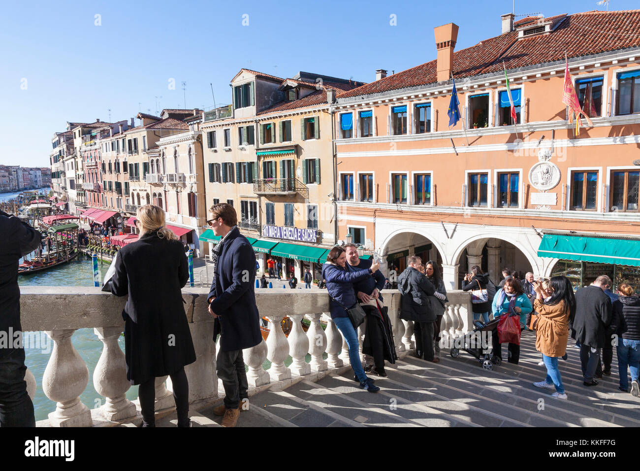 Crowd on the bridge hi-res stock photography and images - Alamy