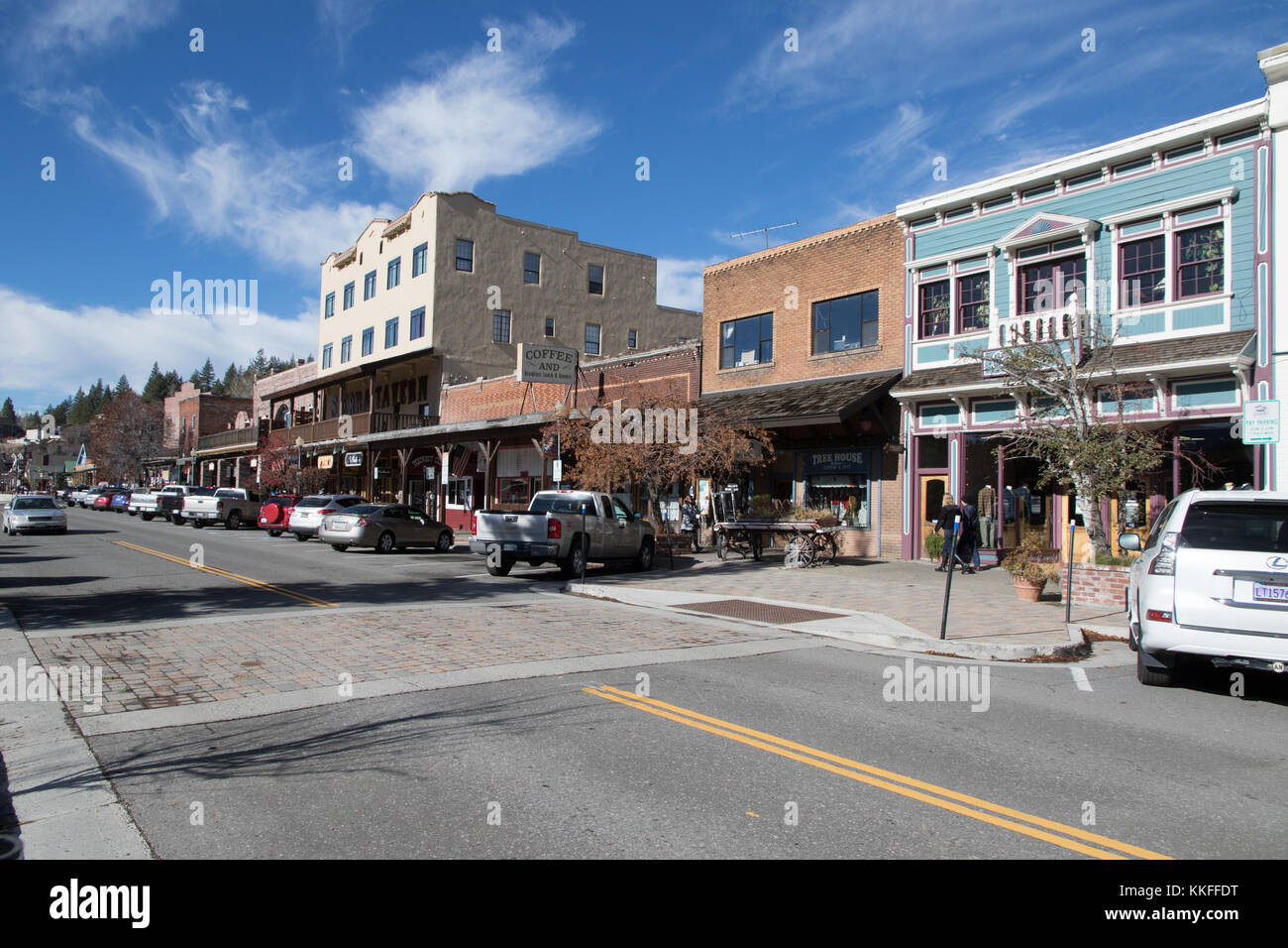 The historic town of Truckee, California is popular tourist destination ...