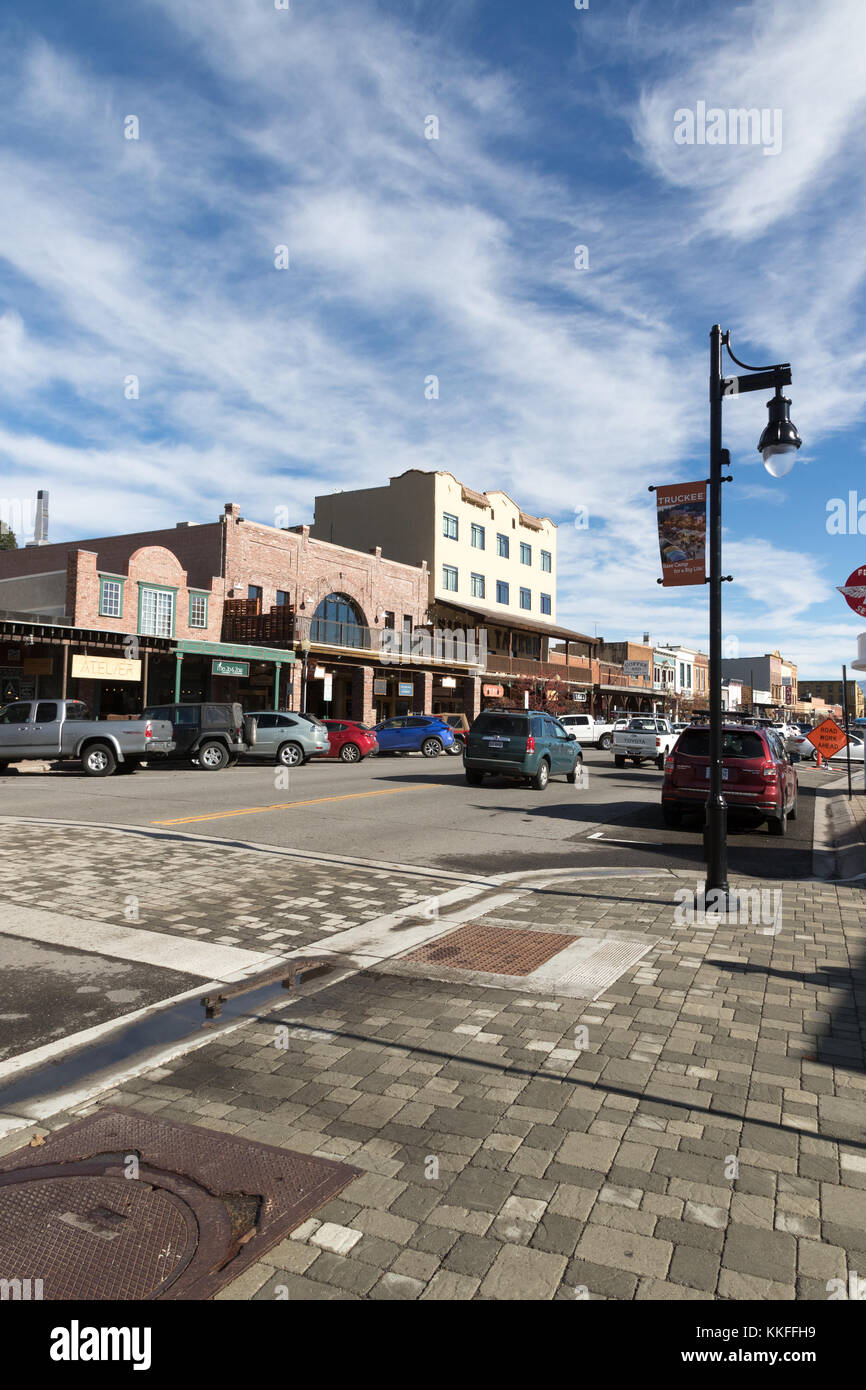 The historic town of Truckee, California is popular tourist destination ...