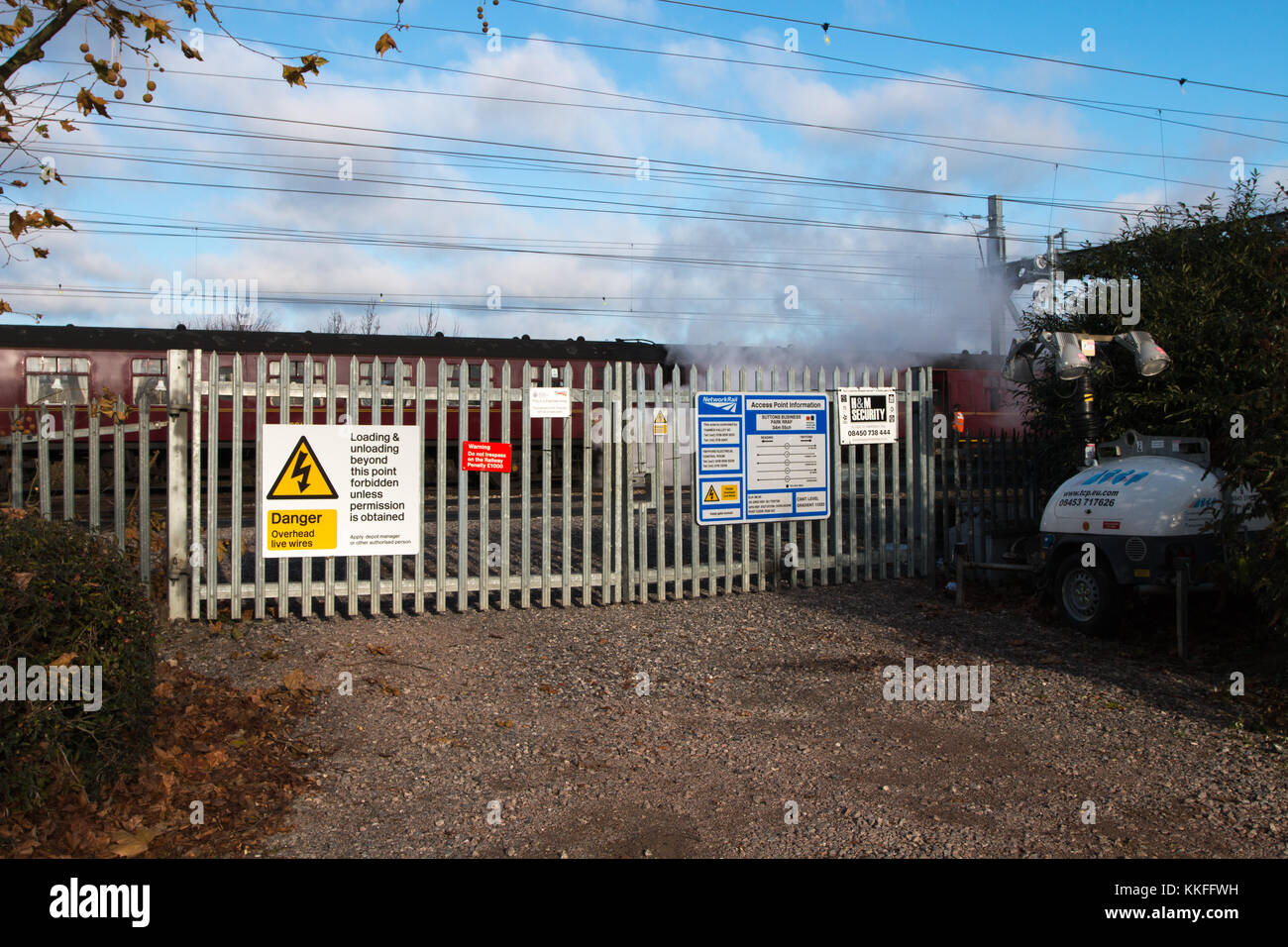 Railway Access Point Gates Stock Photo - Alamy