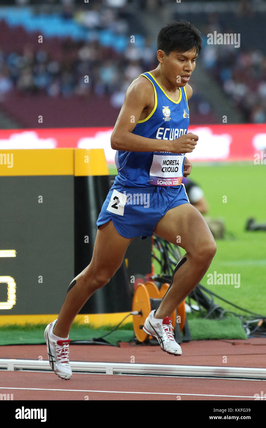 Sixto MORETA CRIOLLO of Ecuador in the Men's 1500m T13 Final at the ...