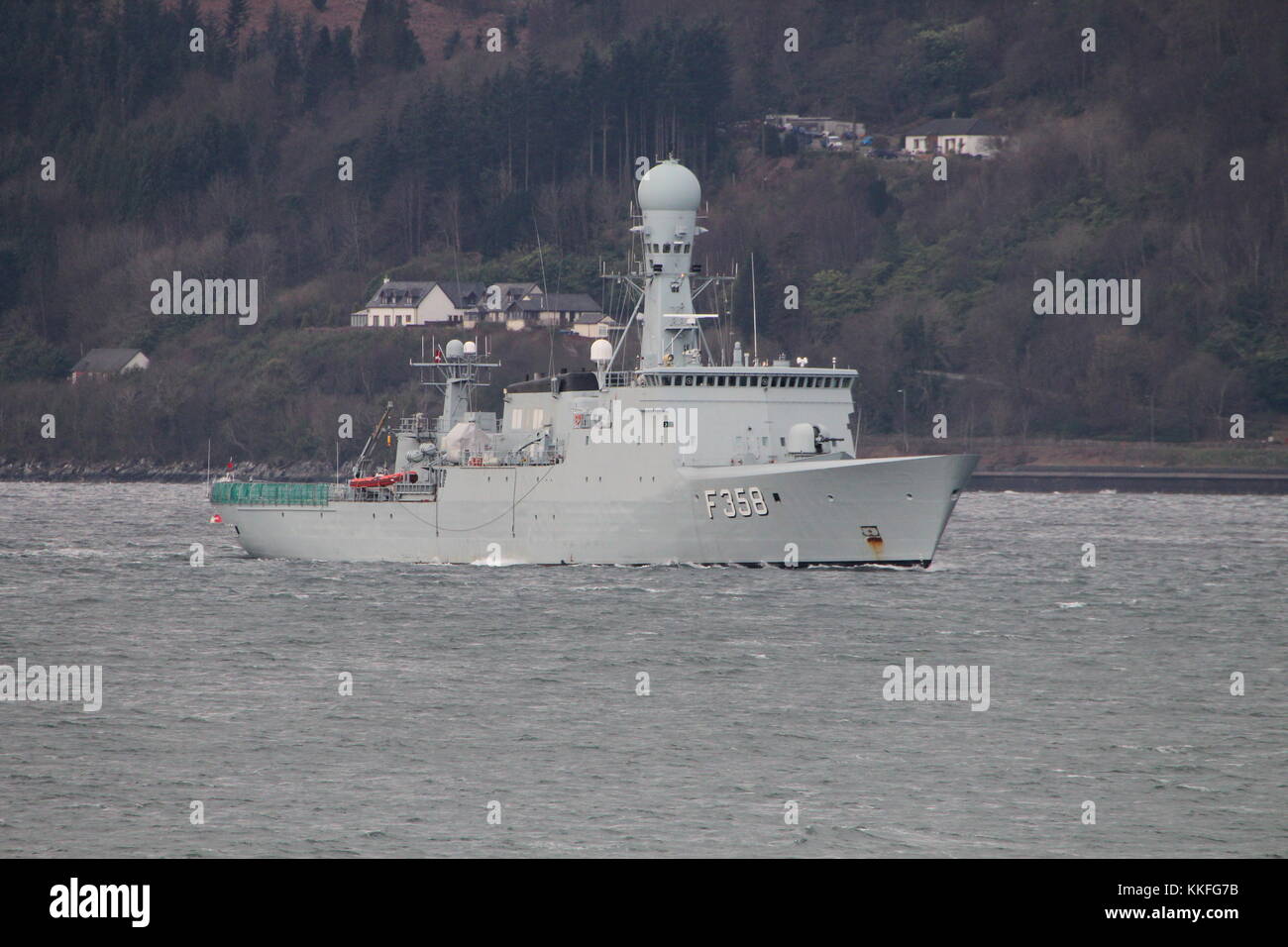 KDM Triton (F358), a Thetis-class frigate operated by the Royal Danish ...