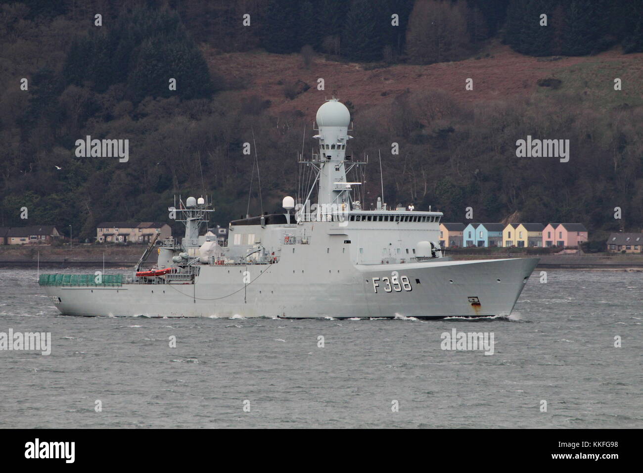 KDM Triton (F358), a Thetis-class frigate operated by the Royal Danish ...