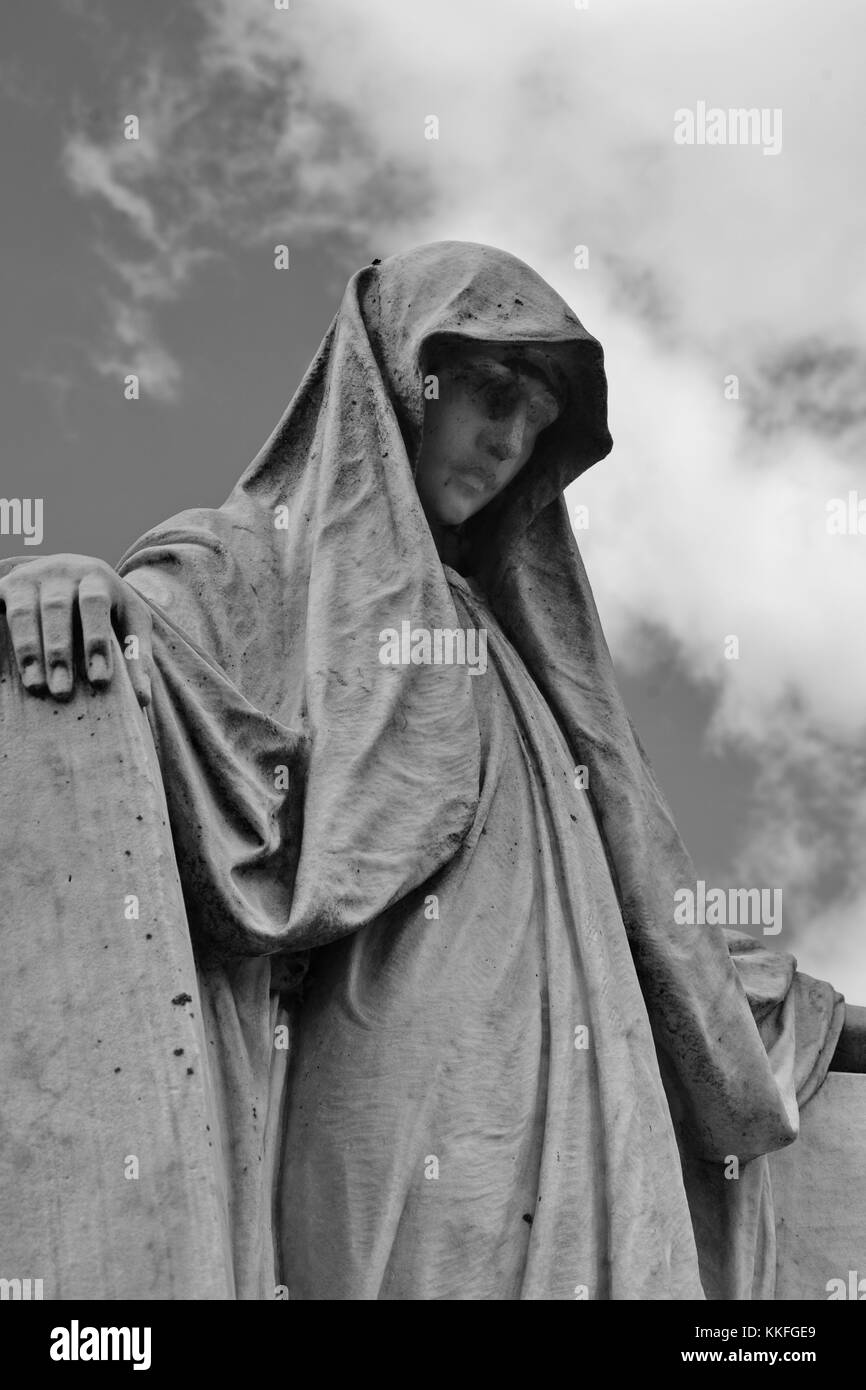 The shrouded lady of Hollywood Cemetery watches over a family crypt ...