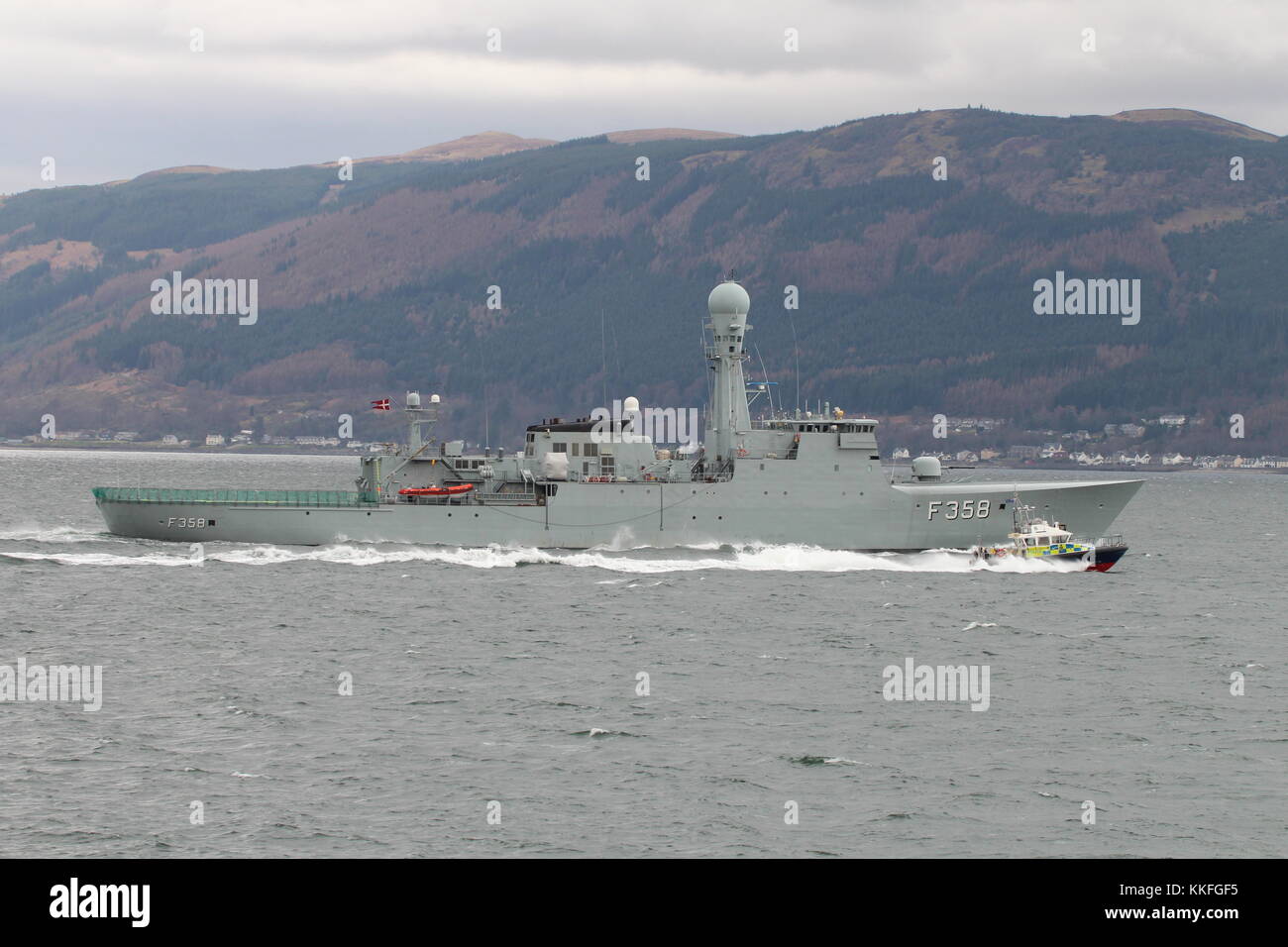 KDM Triton (F358), a Thetis-class frigate operated by the Royal Danish ...