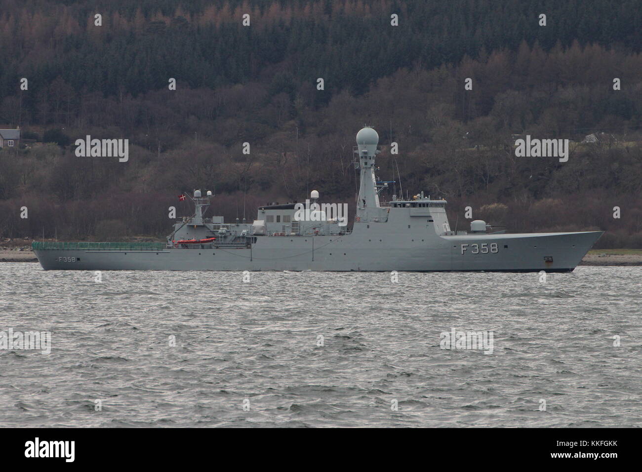 KDM Triton (F358), a Thetis-class frigate operated by the Royal Danish ...
