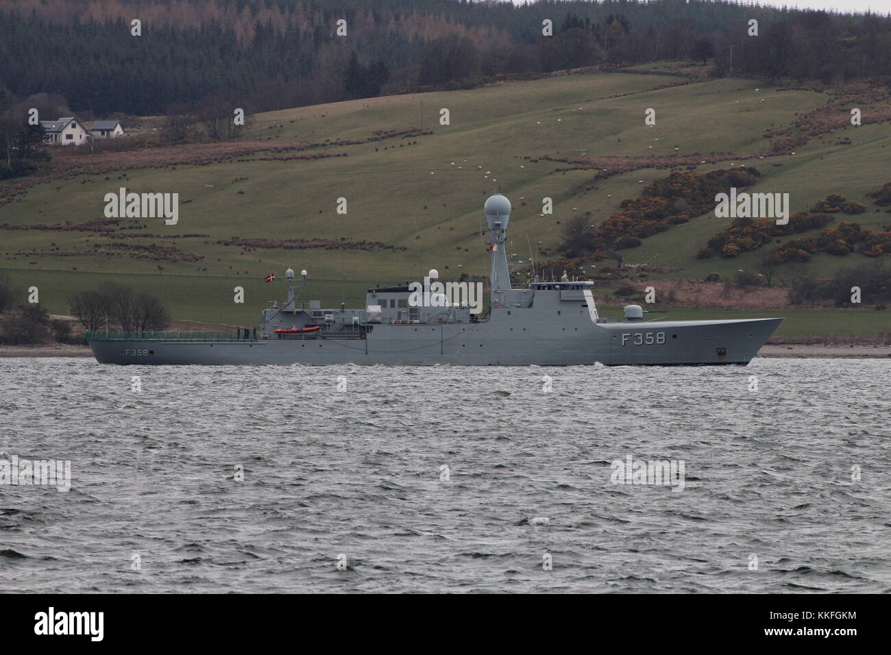 KDM Triton (F358), a Thetis-class frigate operated by the Royal Danish ...