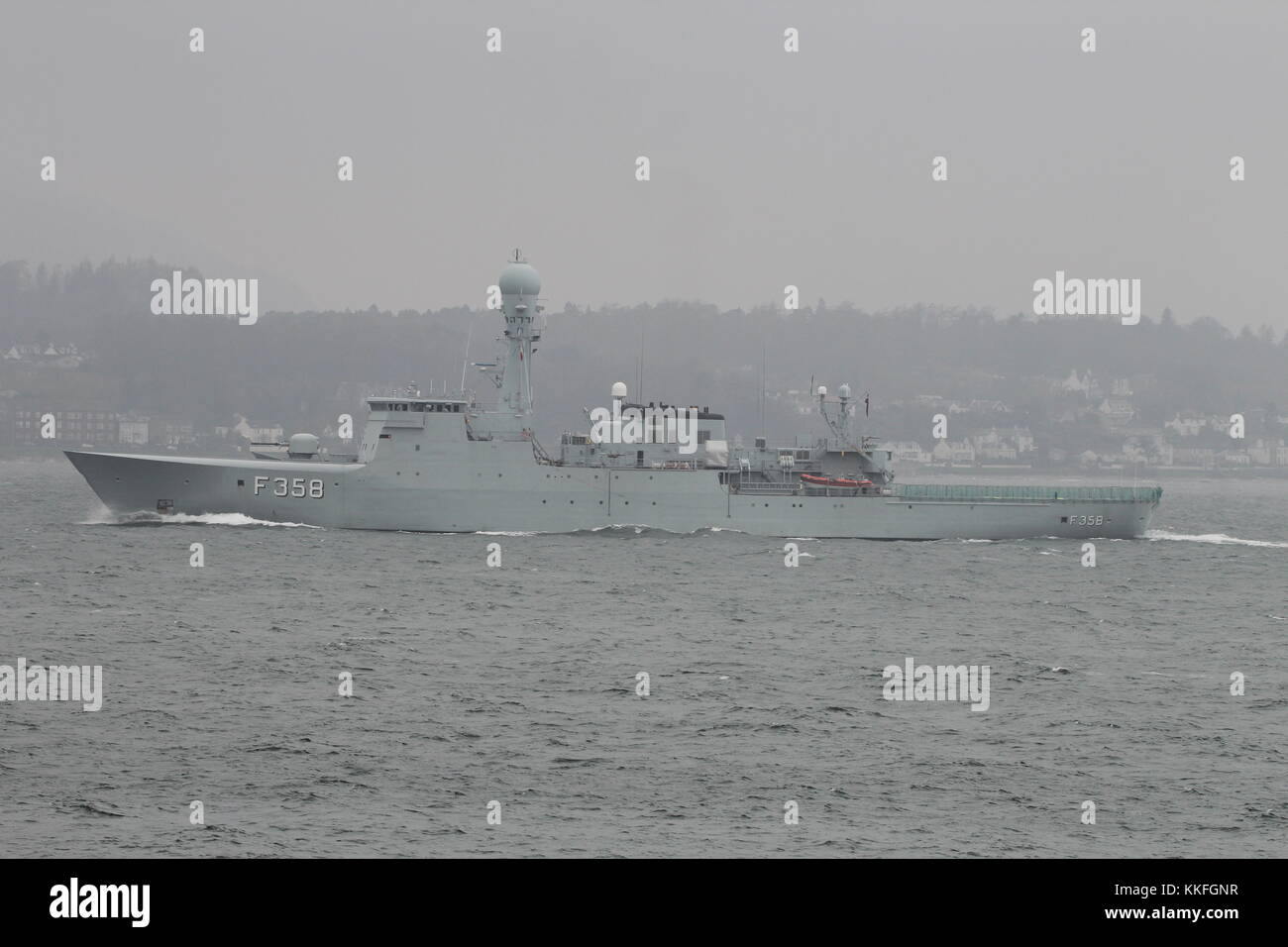 KDM Triton (F358), a Thetis-class frigate operated by the Royal Danish ...