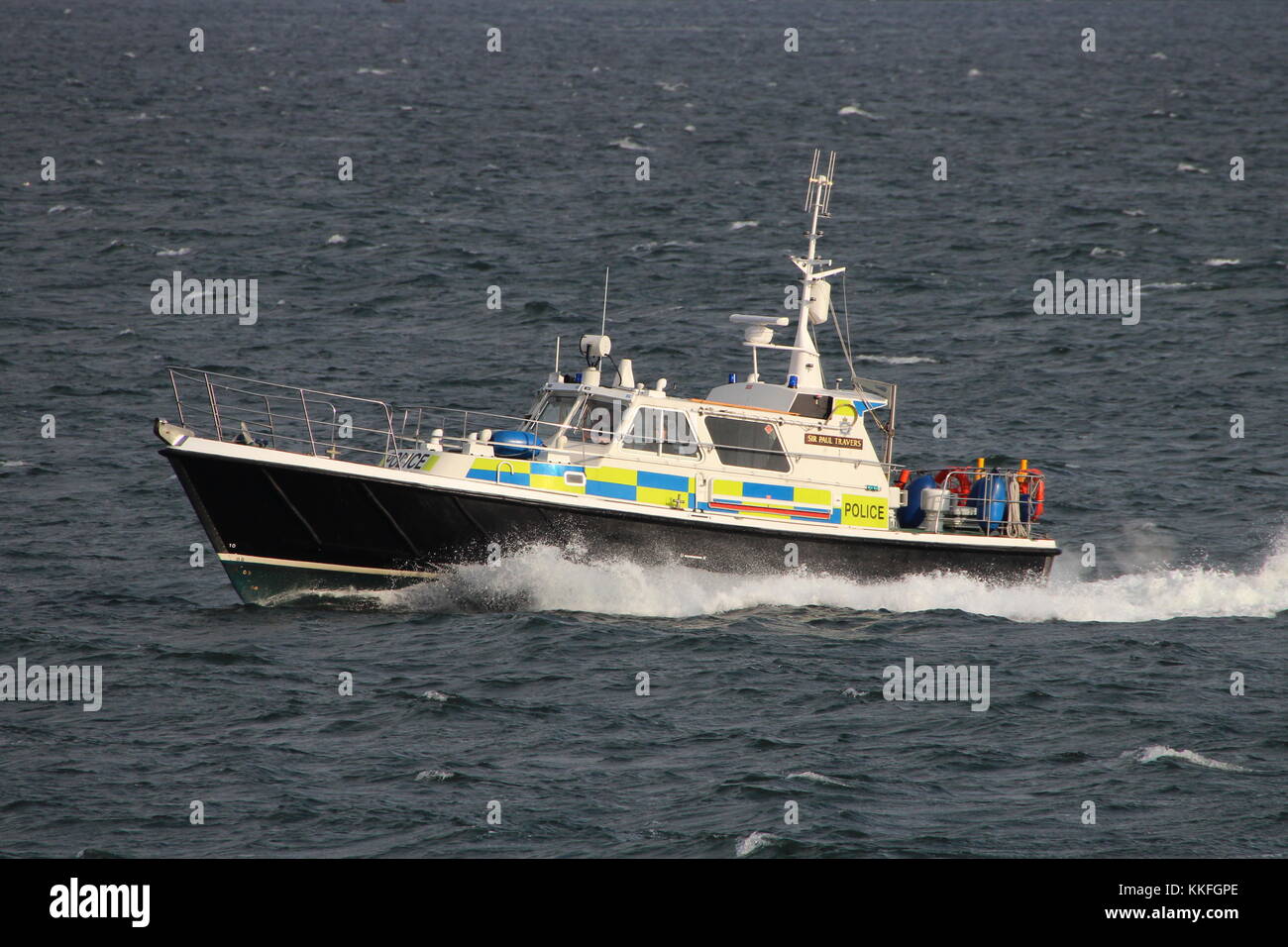 MDP Sir Paul Travers, a Ministry of Defence Police launch, carrying out ...