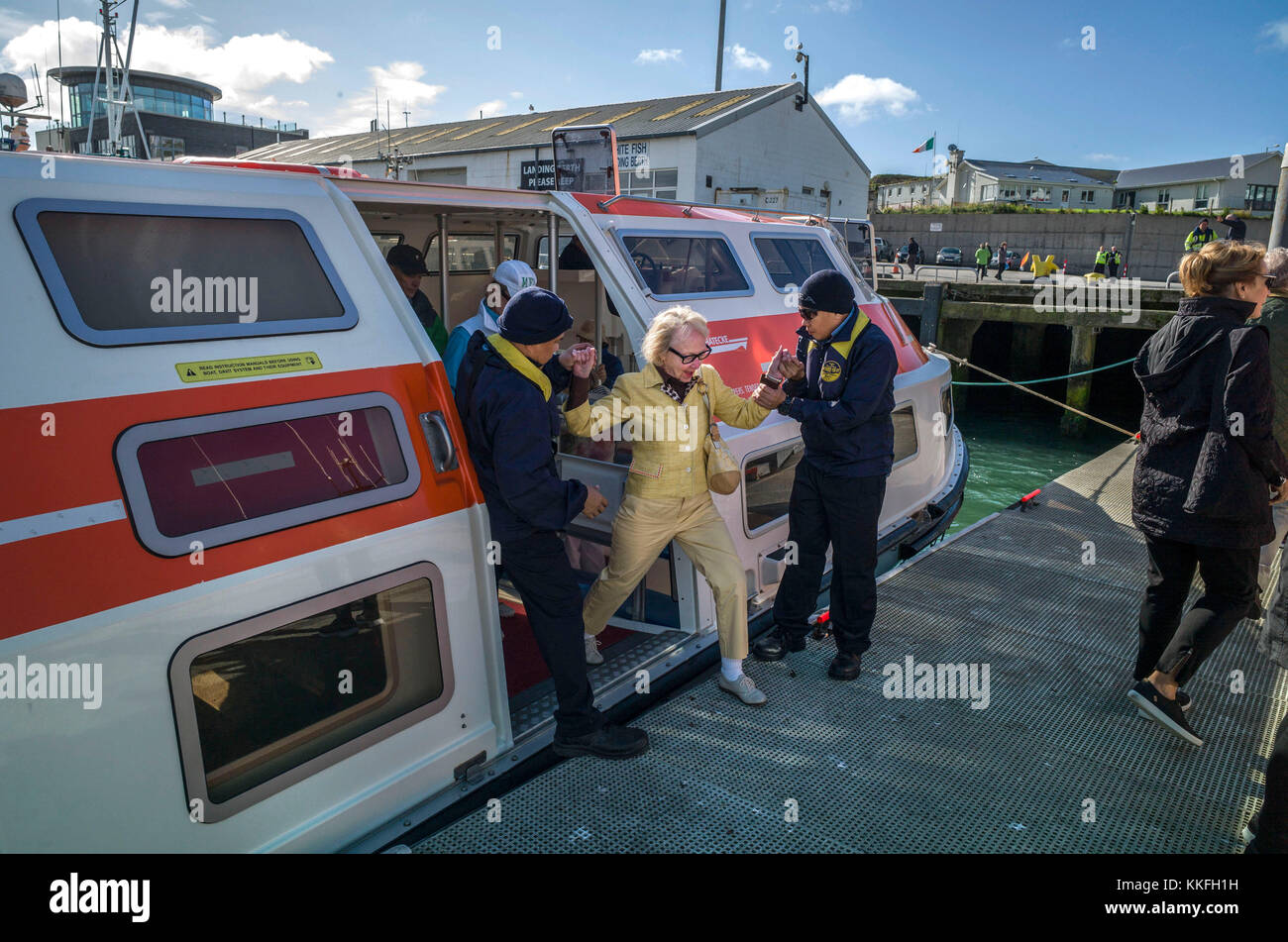 Silver seas cruise ship at Waterford Ireland. The Tender/lifeboat in ...