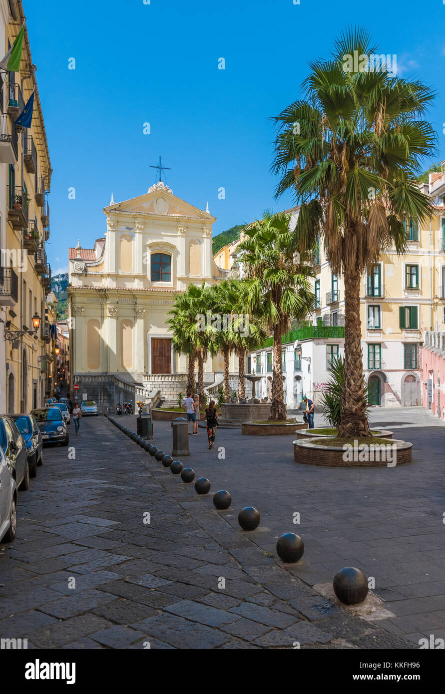 Salerno (Italy) - The historic center and the port of the big city on ...