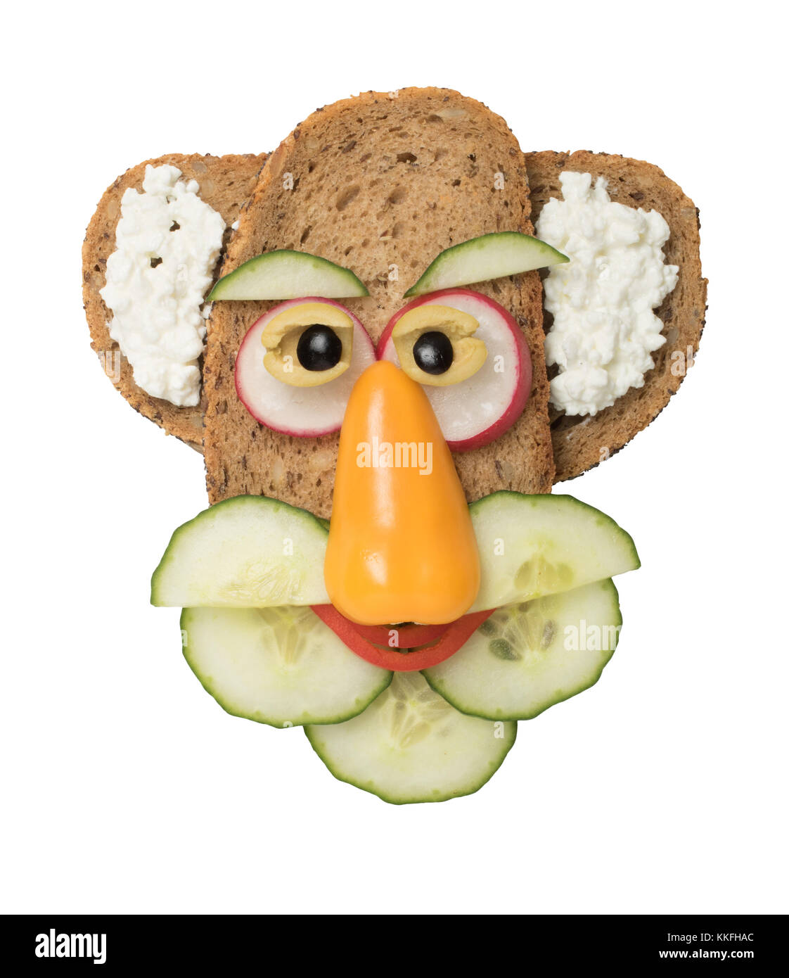 Funny sandwich man made on isolated background Stock Photo - Alamy