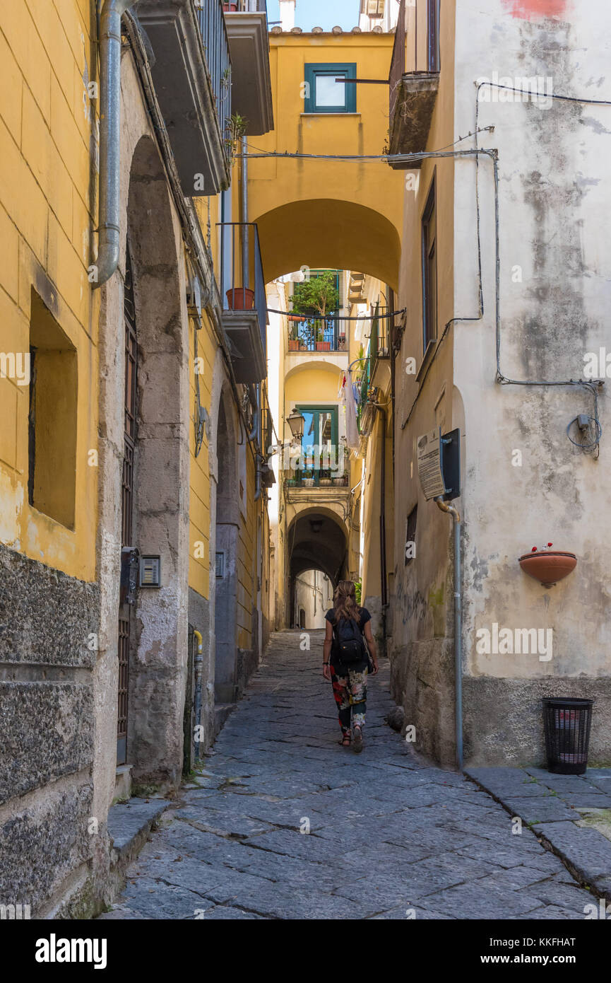 Salerno (Italy) - The historic center and the port of the big city on ...