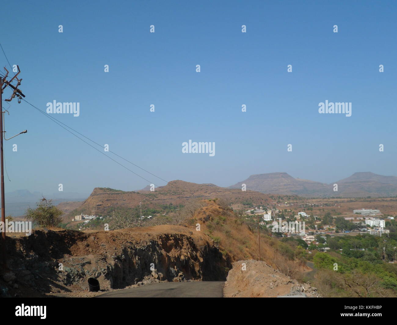 View from hill Stock Photo - Alamy