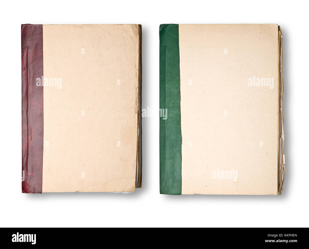 Two Old Book Cover isolatedd on white background Stock Photo - Alamy