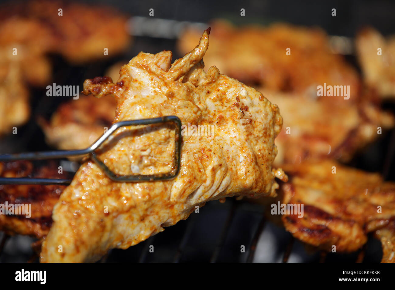 delicious chiken on the grill Stock Photo - Alamy