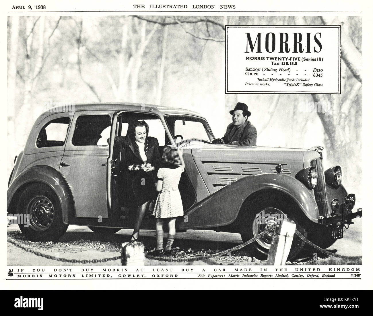 1938 UK Magazine MG Car Advert Stock Photo - Alamy
