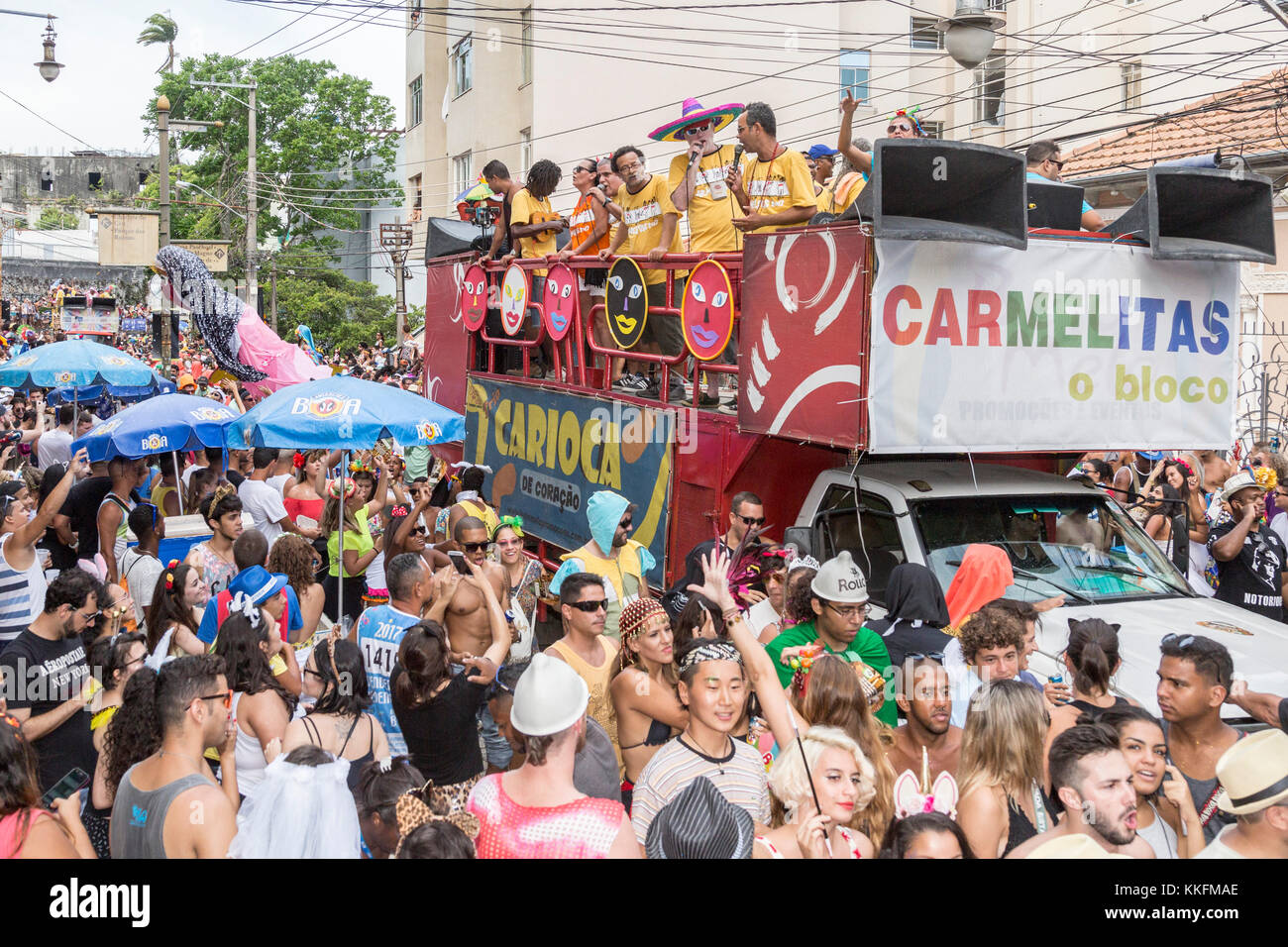 Carmelitas Bloco, carnival parade in Rio de Janeiro, Brazil Stock Photo ...