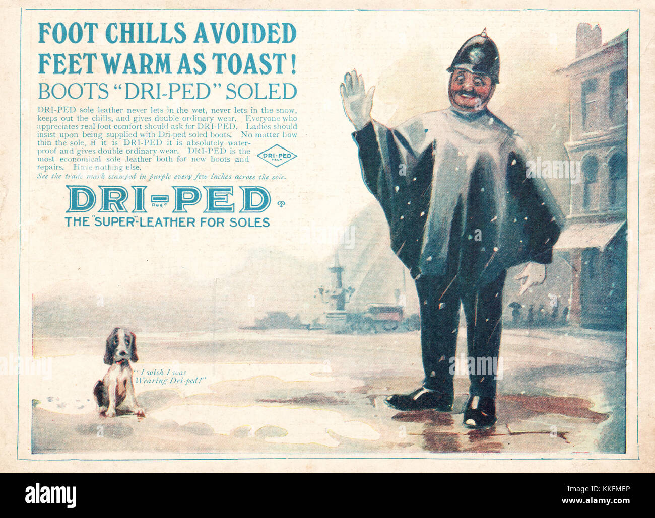 1914 UK Magazine DRI-PED Leather Boot Soles Advert Stock Photo - Alamy