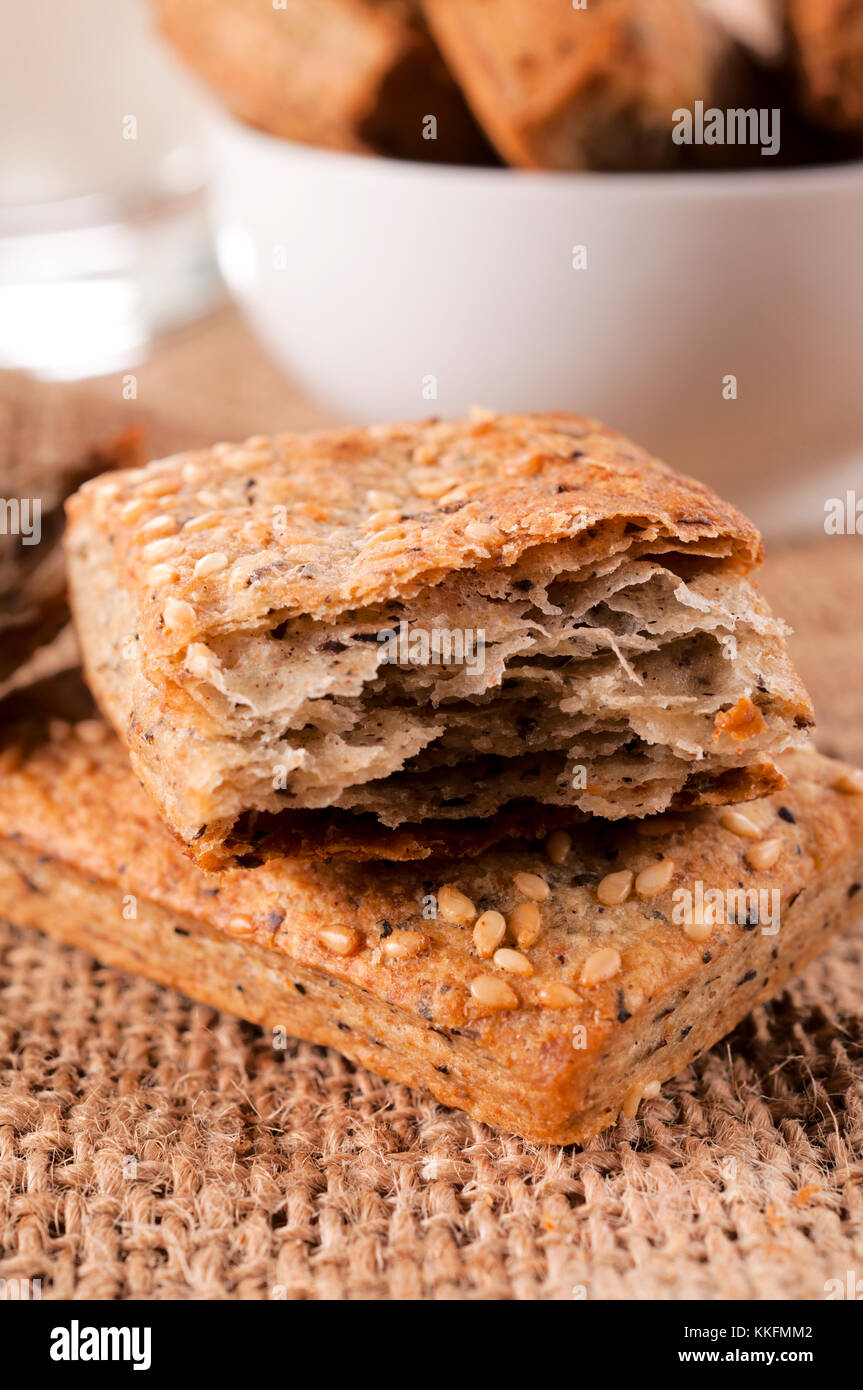 Close up to whole grain pastry sticks Stock Photo - Alamy