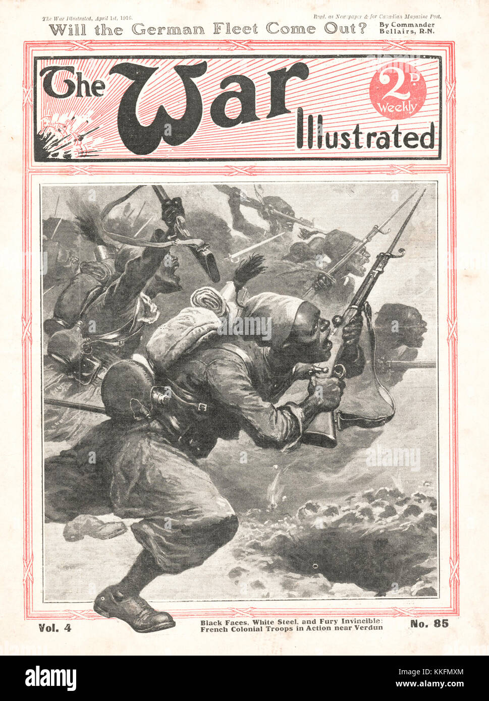 1916 War Illustrated French Colonial Troops at Verdun Stock Photo - Alamy