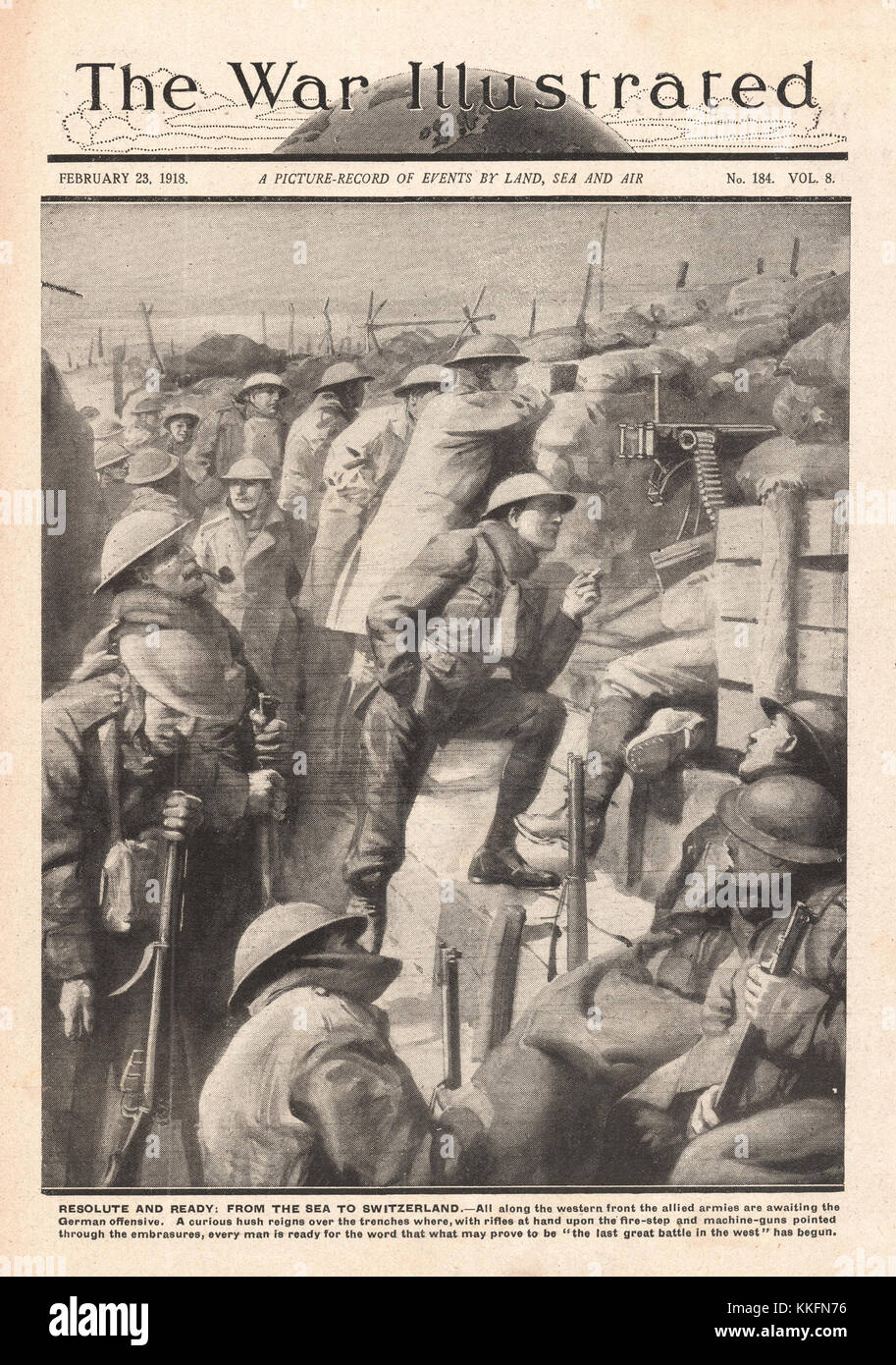 1918 War Illustrated A British trench on the Western Front Stock Photo ...
