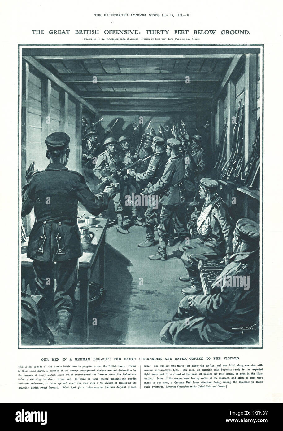 1916 Illustrated London News German Troops Surrender on the Somme Stock ...