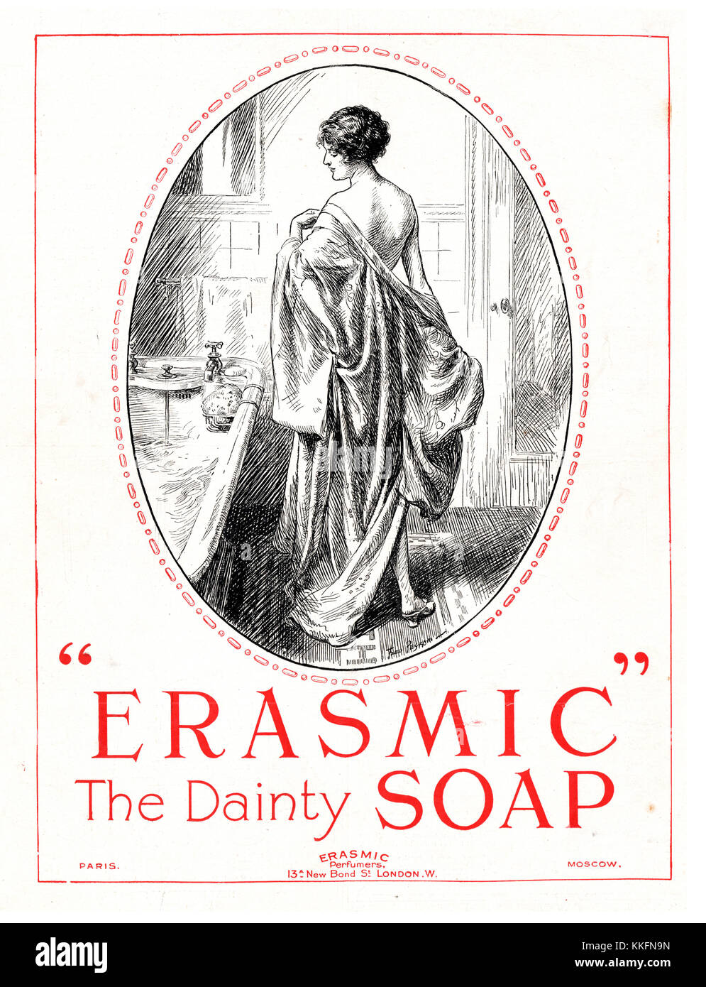 1918 UK Magazine Erasmic Soap Advert Stock Photo - Alamy