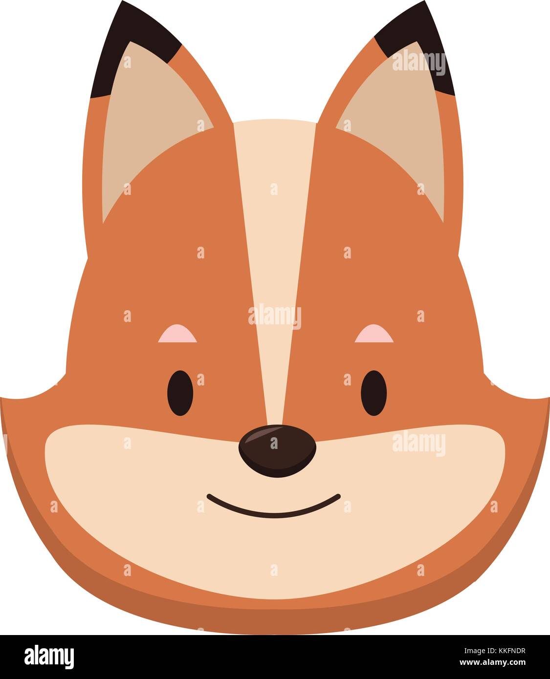 Cute fox head cartoon Stock Vector Image & Art - Alamy