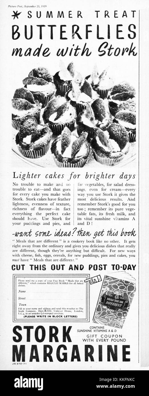 Stork Margarine Advert High Resolution Stock Photography and Images - Alamy