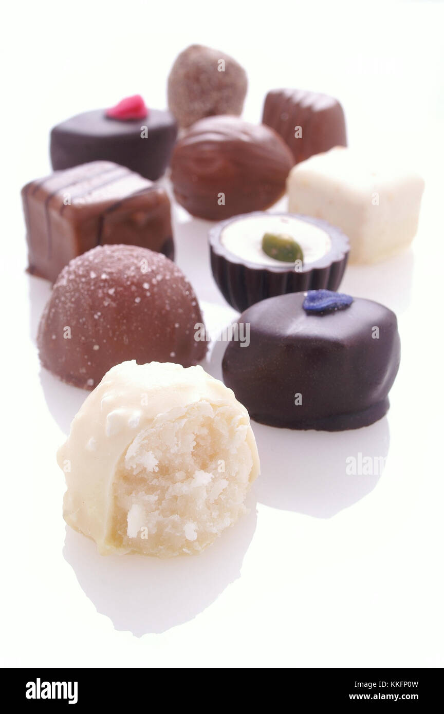 Hand Made Chocolates Stock Photo - Alamy