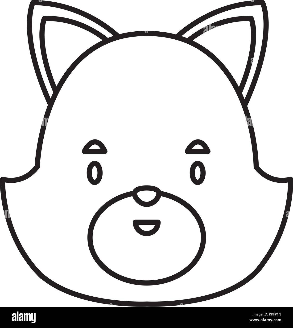 Cute cat head cartoon Stock Vector Image & Art - Alamy