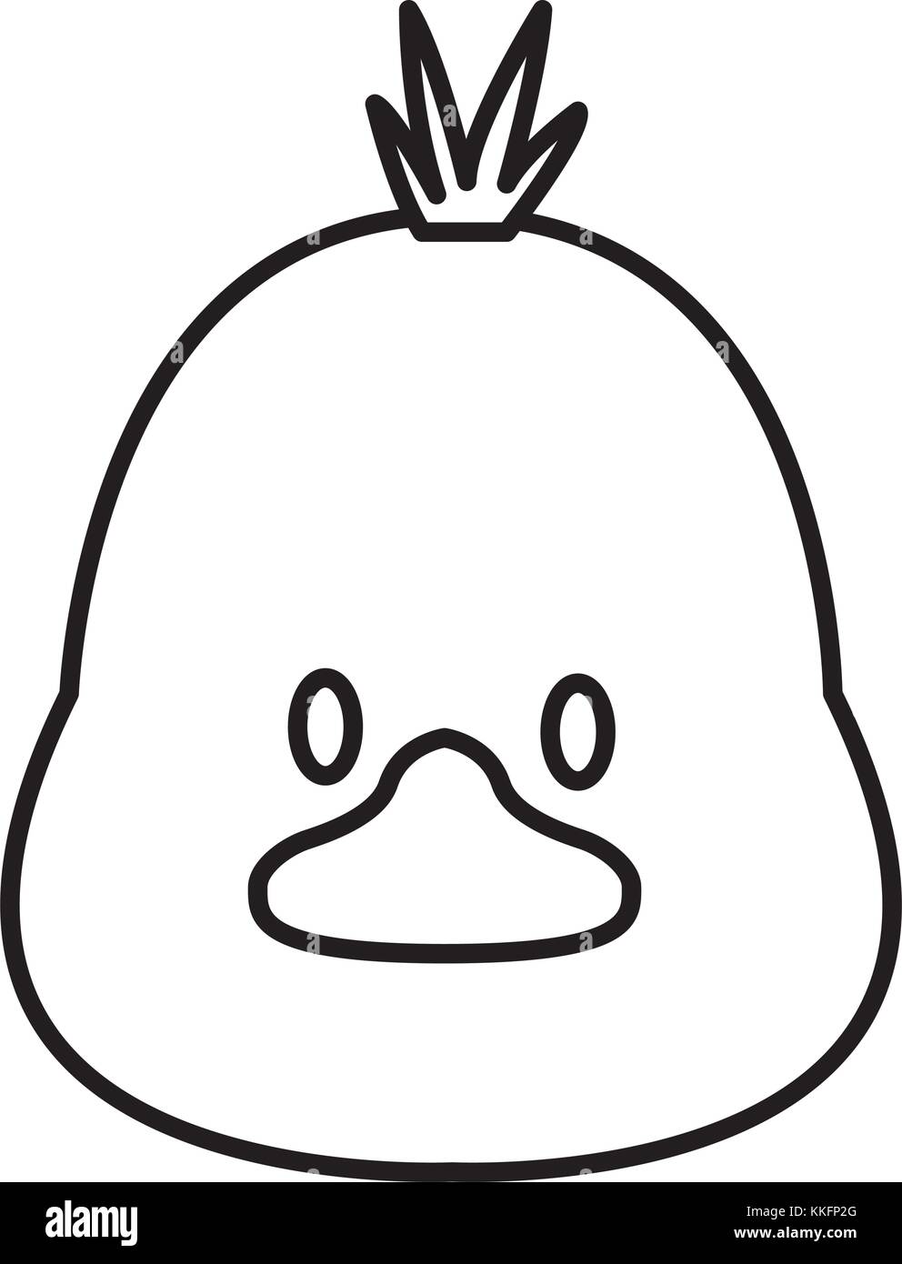 Cute bird head cartoon Stock Vector Image & Art - Alamy