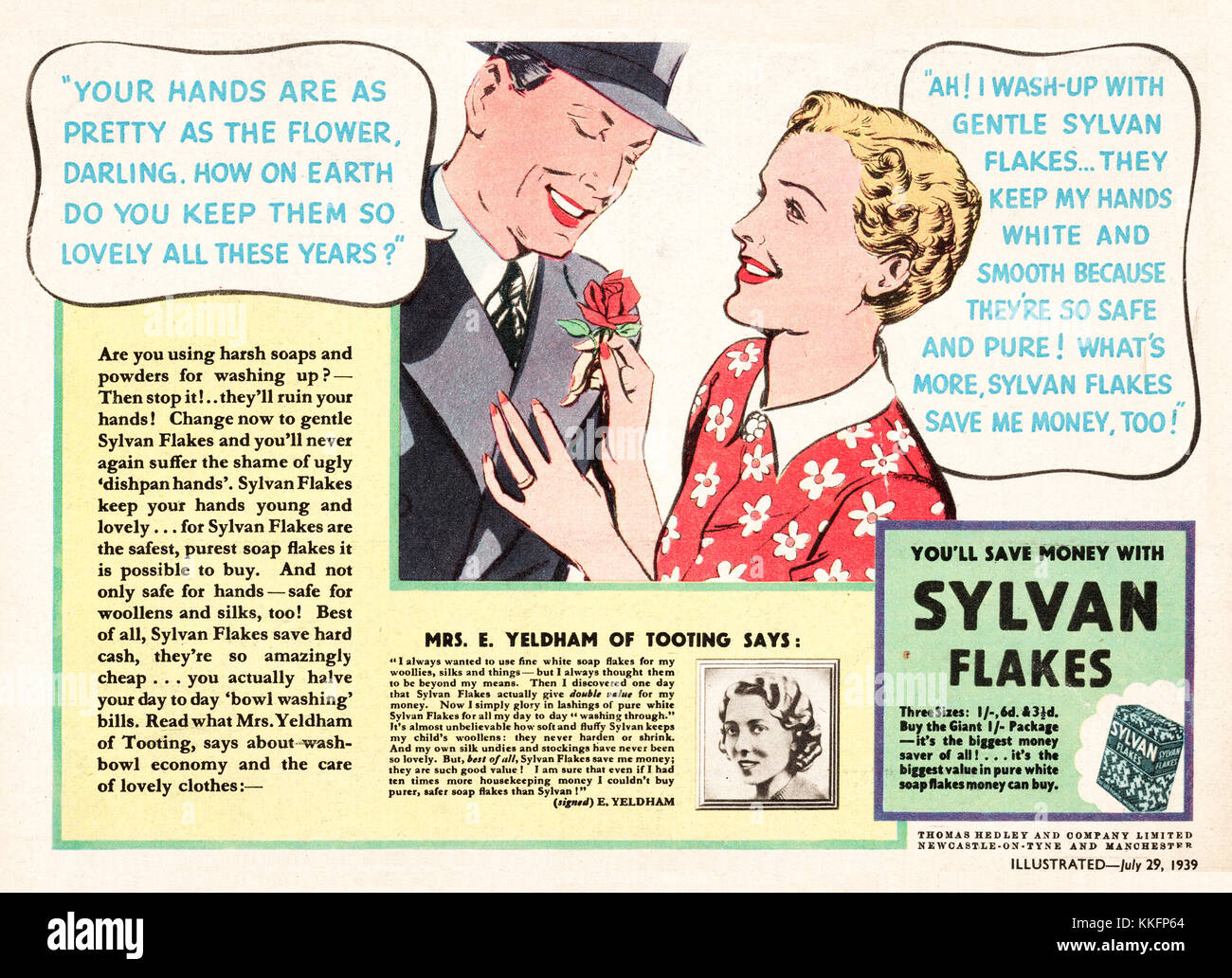 1939 UK Magazine Sylvan Flakes Advert Stock Photo - Alamy