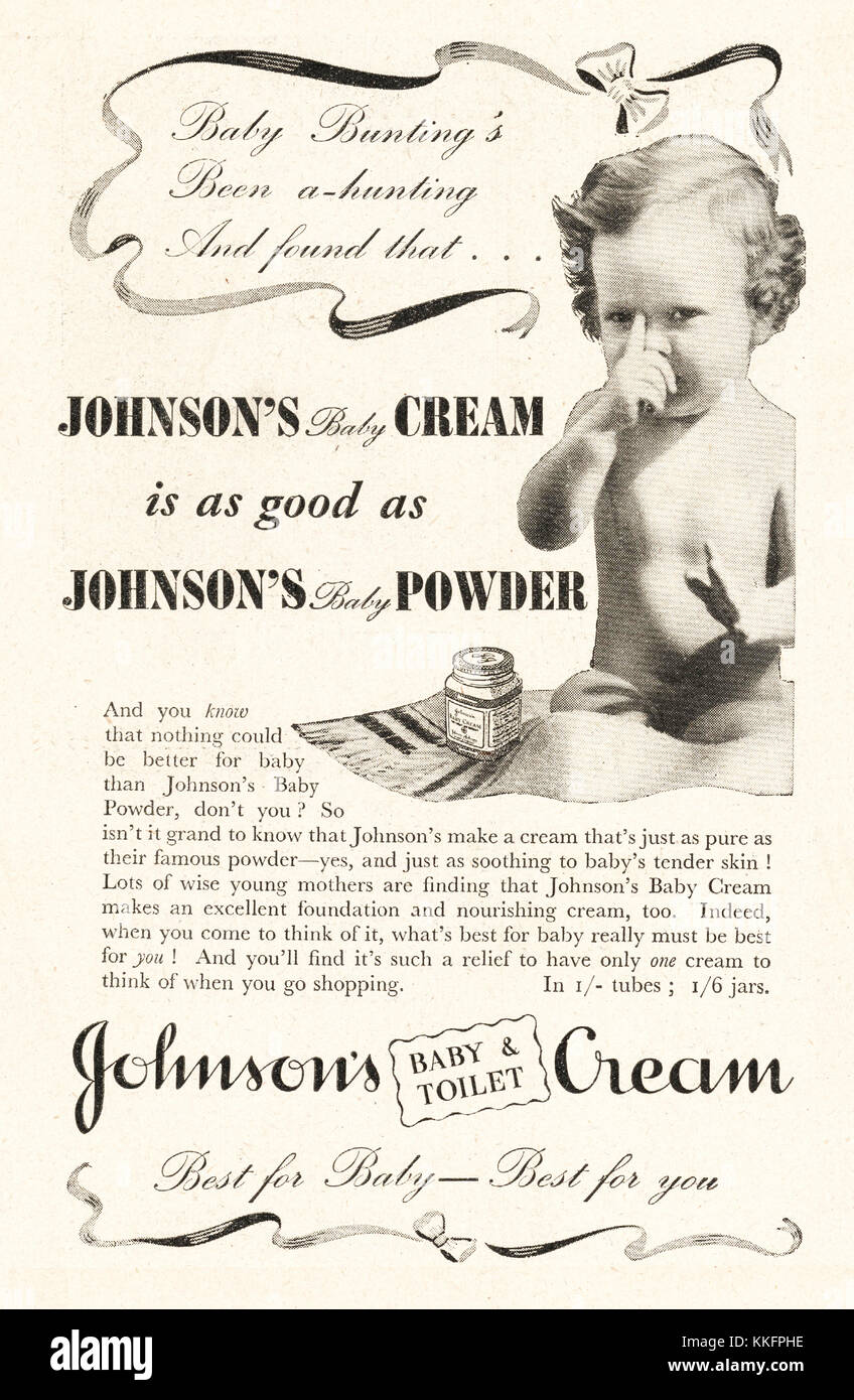 Johnsons baby advert hi-res stock photography and images - Alamy