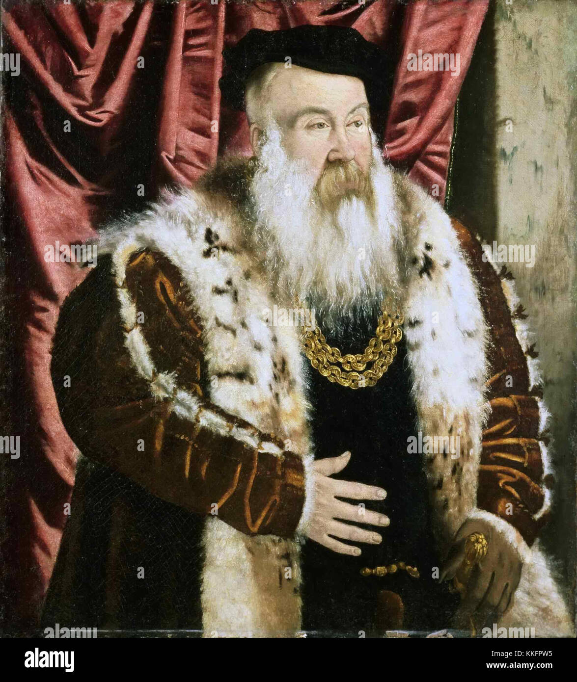 An old vintage portrait painting Stock Photo - Alamy